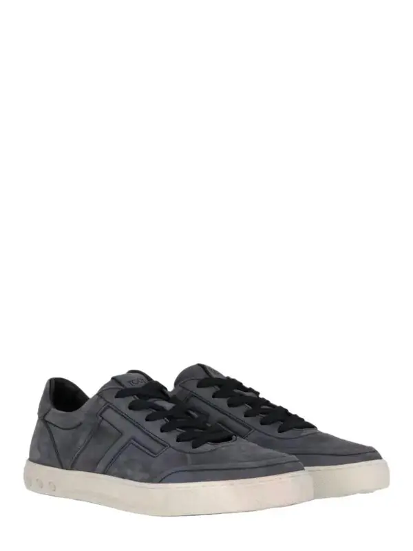 TOD'S Logo-embossed Leather Sneakers - Blue