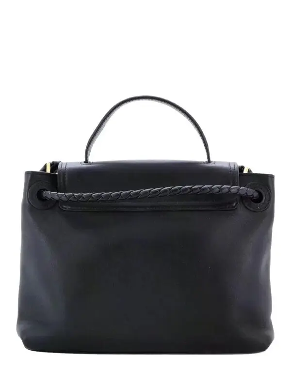 Bottega Veneta Top Handle Bag With Intrecciato Detail - Black