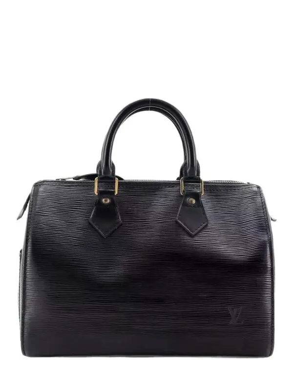 LOUIS VUITTON Speedy Handbag Epi Leather 25 Satchel - Black