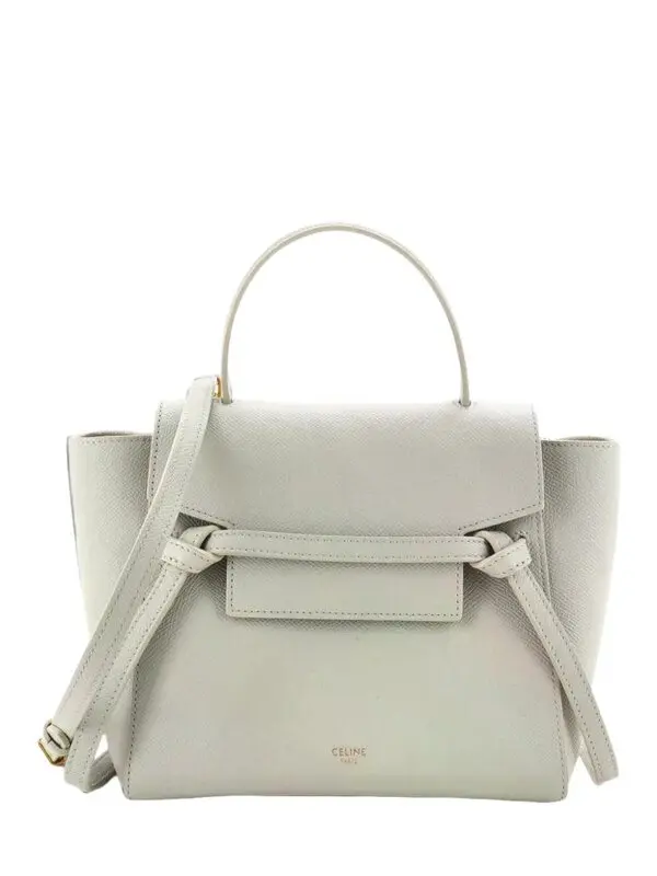 Celine Textured Leather Nano Belt Bag Shoulder Bag - Green