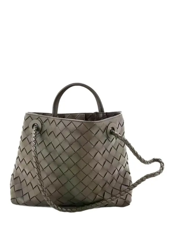 Bottega Veneta Andiamo Top Handle Bag Intrecciato Nappa Small Satchel - Green