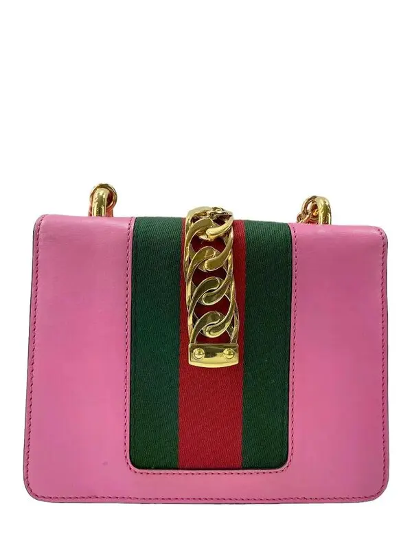 Gucci Sylvie Web Shoulder Bag - Pink