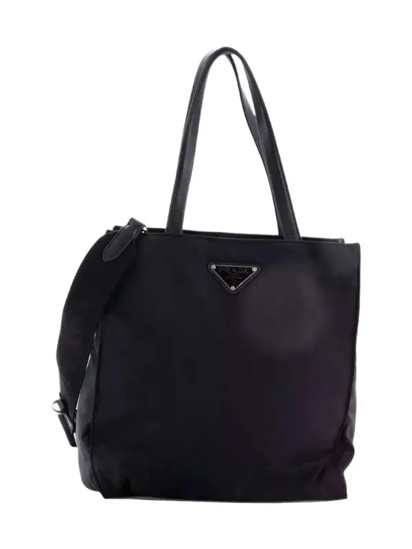 Prada Padded Convertible Shopping Tote Bag - Black