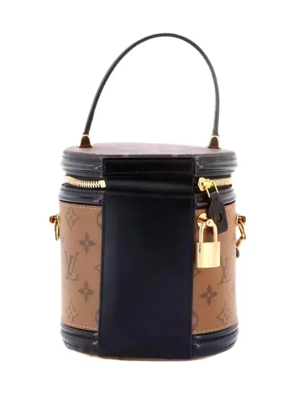 LOUIS VUITTON Cannes Handbag Reverse Monogram Canvas Satchel - Brown