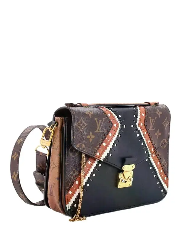 LOUIS VUITTON Pochette Metis Limited Edition Brogue Reverse Monogram Canvas And Leather Crossbody Bag - Brown