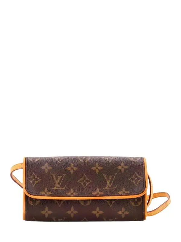 LOUIS VUITTON Twin Handbag Monogram Canvas Pm Crossbody Bag - Brown