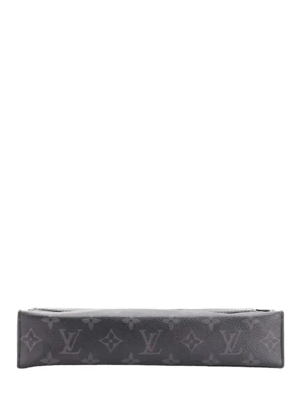 LOUIS VUITTON Pochette Voyage Monogram Eclipse Canvas Mm Clutch Bag - Black
