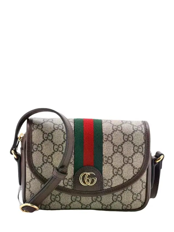 Gucci Ophidia Gg Coated Canvas Mini Shoulder Bag - Brown