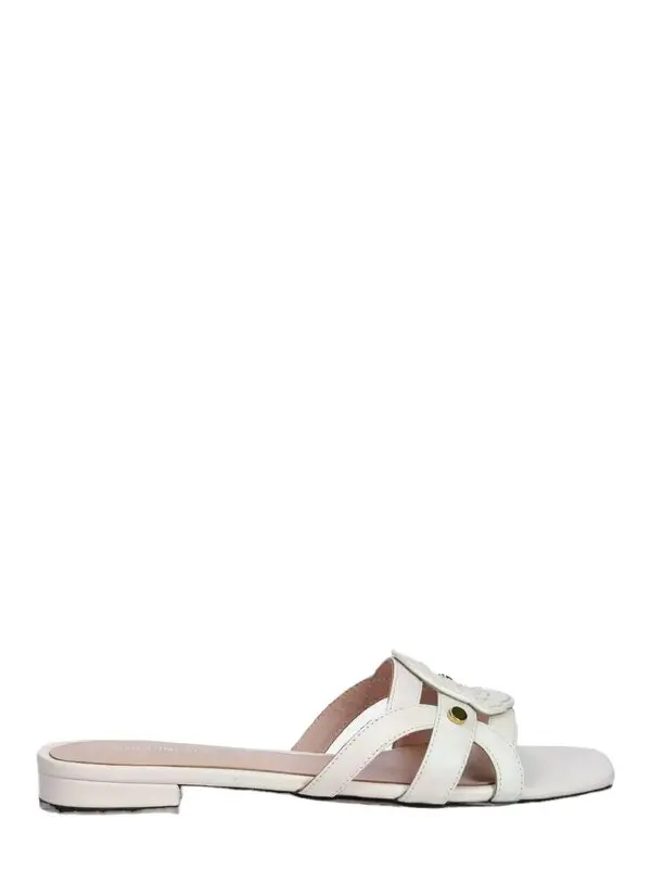 COCCINELLE C-me Logo Appliqué Sandals - Neutrals