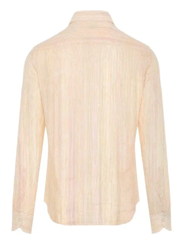 SONRISA Vertical-stripe Long-sleeve Shirt - Orange