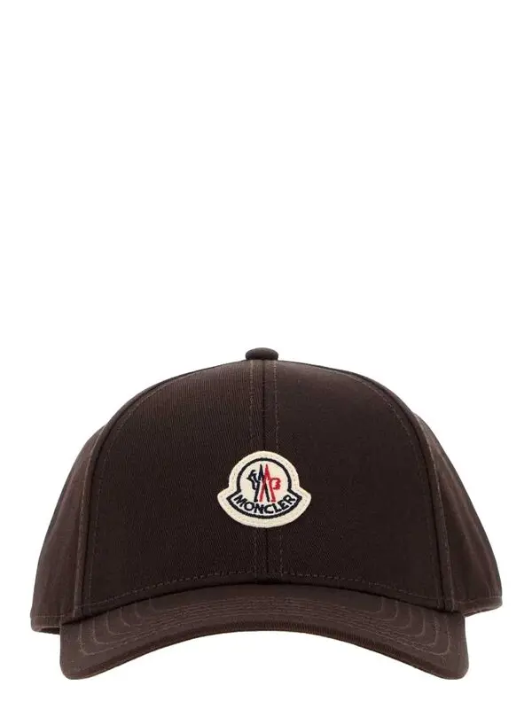 Moncler Chocolate Cotton Baseball Cap - Brown