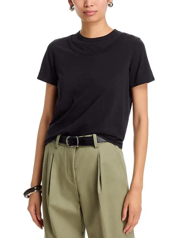 Velvet By Graham & Spencer Cassandra Short Sleeve Tee - Black