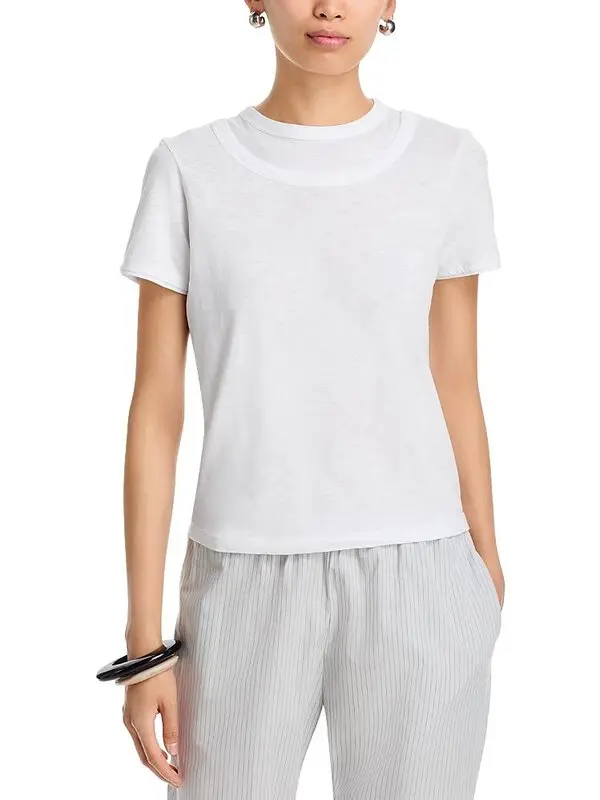 Velvet By Graham & Spencer Cassandra Short Sleeve Tee - White