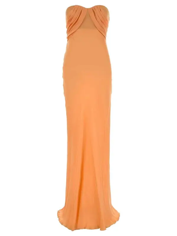 ERMANO SCERVINO Ermanno Scervino Silk Long Dress - Orange
