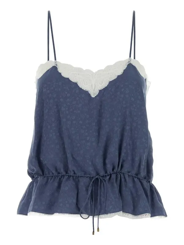 Chloé Air Force Silk Top - Blue
