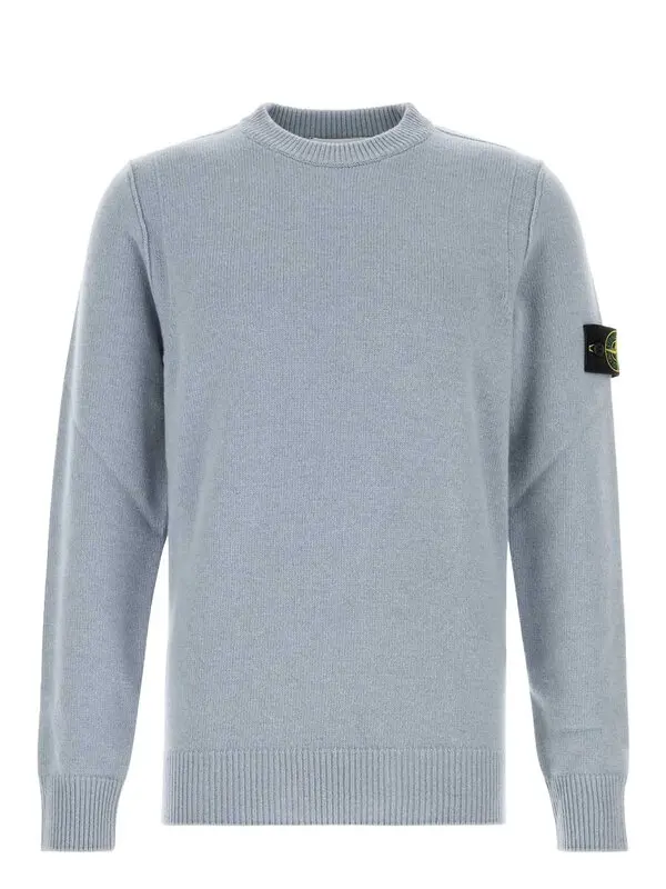 Stone Island Light Wool Blend Sweater - Blue