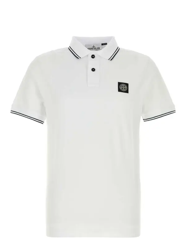 Stone Island Stretch Piquet Polo Shirt - White