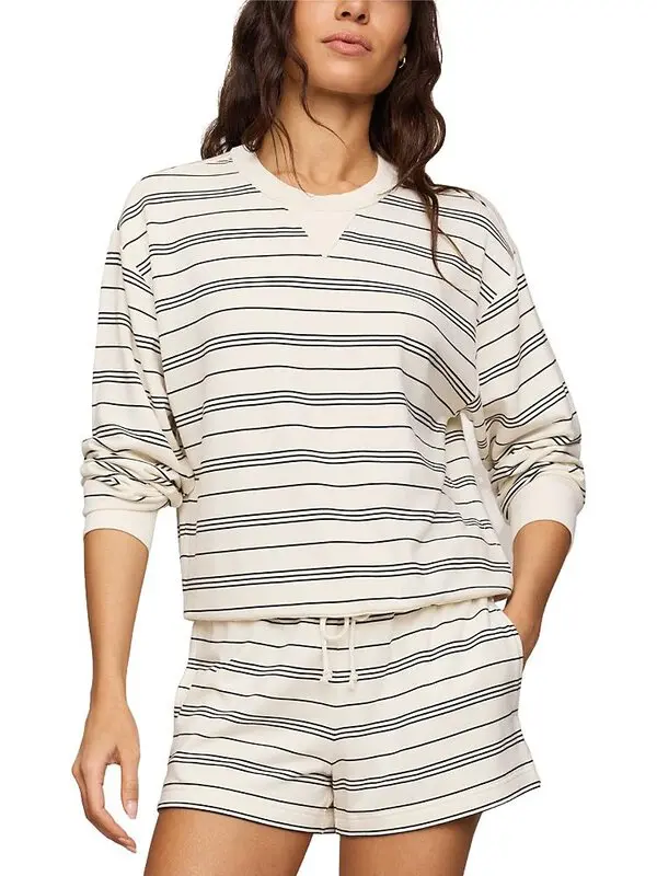 Z Supply Striped Sweatshirt - Cloud