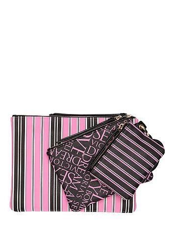 Victoria's Secret Wristlet Travel Pouch Trio - Print