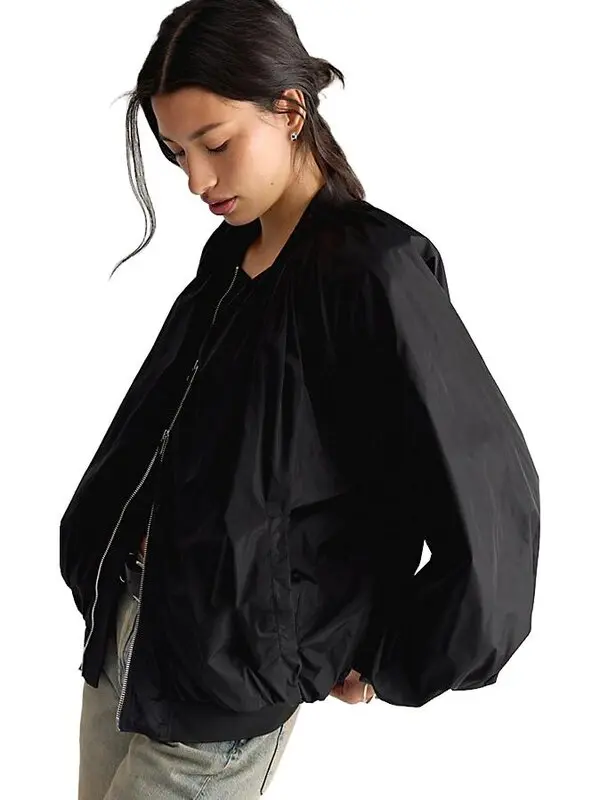 AGOLDE Raffi Bomber Jacket - Black
