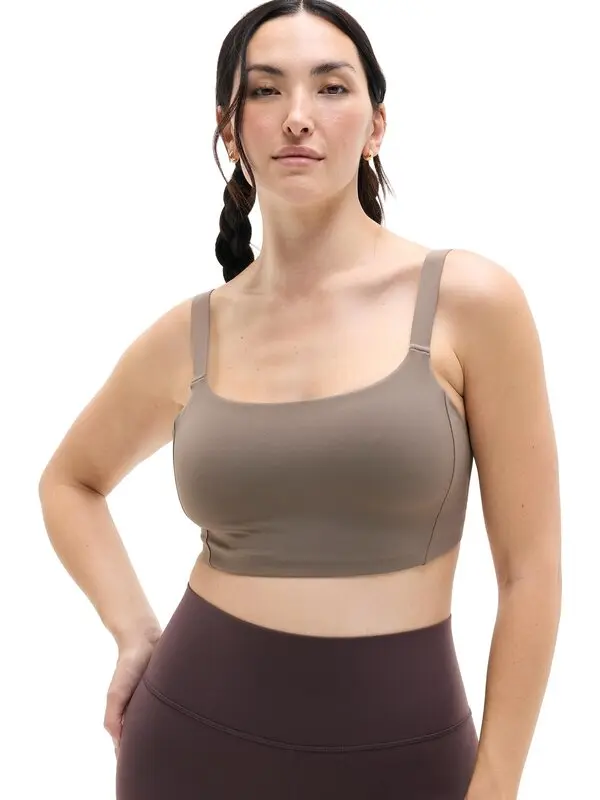 Athleta Reform Adjustable Sports Bra D-dd - Umber