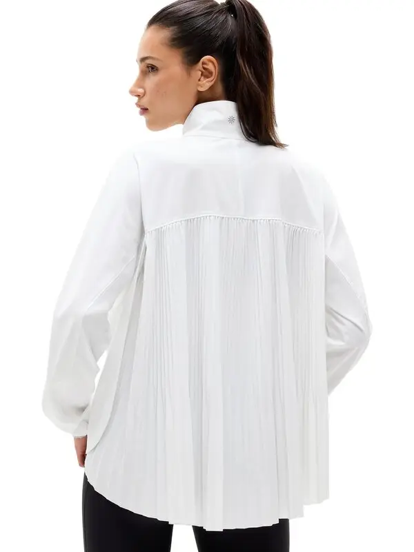 Athleta Featherweight Plissé Jacket - Bright White