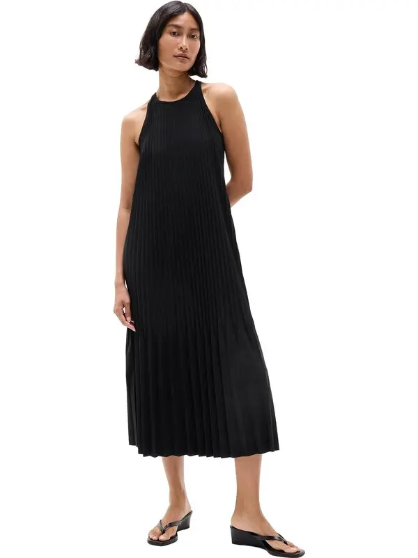 Athleta Featherweight Plissé Dress - Black