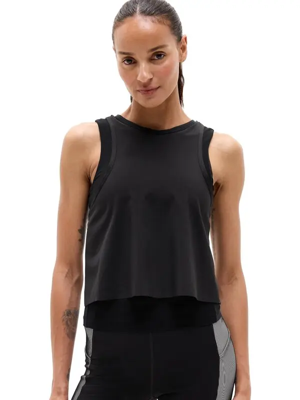 Athleta Endurance Built-in Bra Tank Top - Black