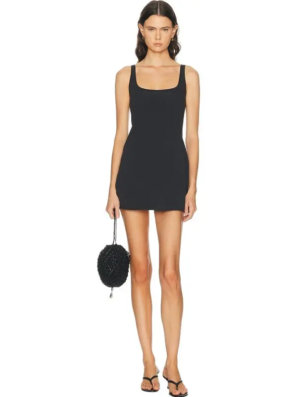 SKIMS Cotton Jersey Mini Dress - Soot