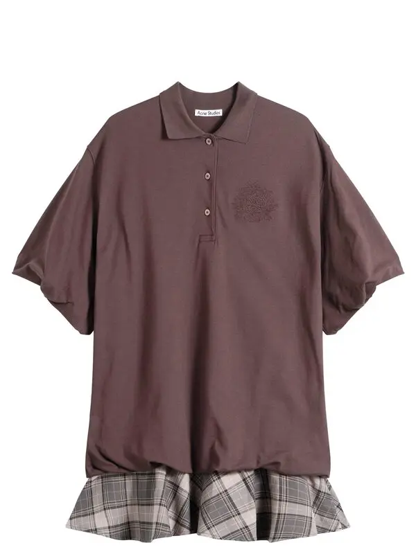 Acne Studios Eteddy Mini Dress - Dark Brown