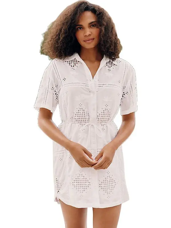 Z Supply Annabelle 100% Cotton Shirtdress - White