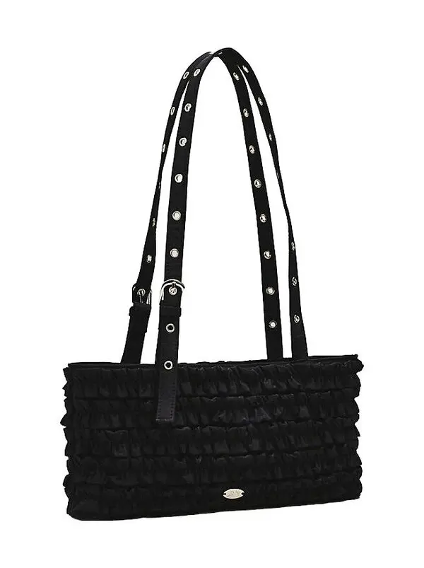 DAMSON MADDER Sophia Ruffle Bag - Black