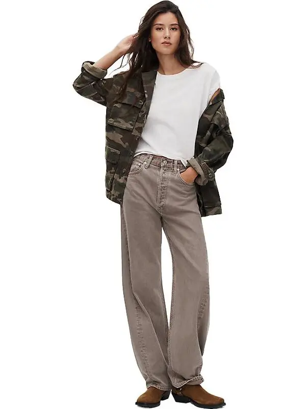 AGOLDE Luna Pieced High-rise Barrel-leg Jeans - Cedar