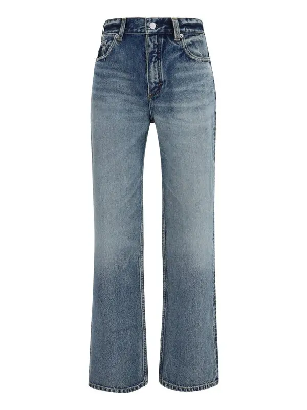 Alaïa Straight-leg Denim Jeans - Blue