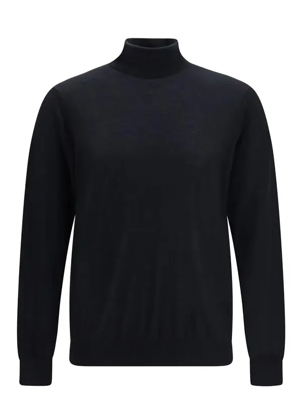 Giorgio Armani High Collar Cashmere Sweater - Black