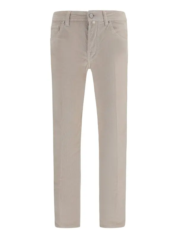 Jacob Cohen Straight-leg Corduroy Trousers - Cream