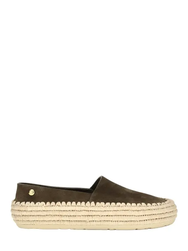 Loewe Rio Suede And Raffia Espadrillas - Brown