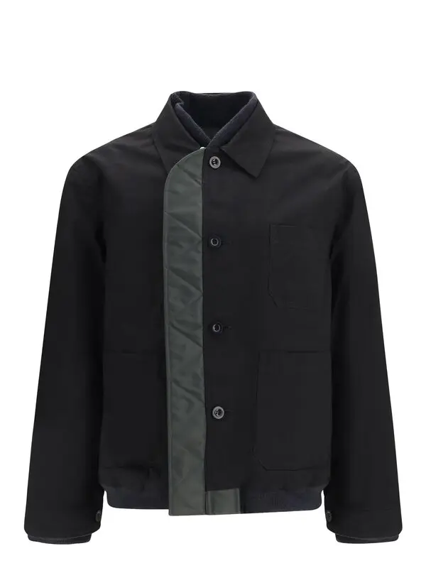 Sacai Nylon Ripstop Twill Bomber Jacket - Black
