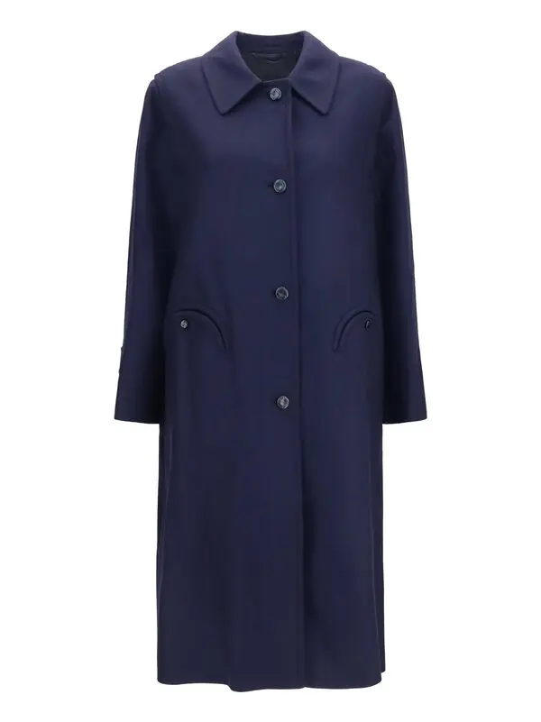 BLAZÉ MILANO Blazè Milano Wool Trench Coat - Blue