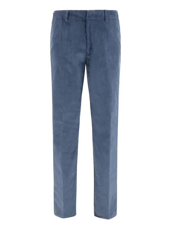 Etro Roma Stretch Cotton Corduroy Pants - Blue