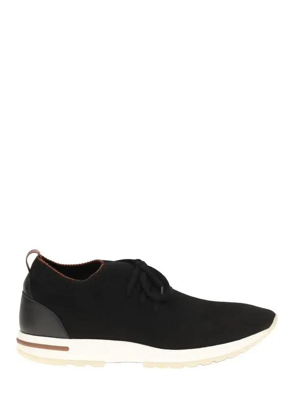 Loro Piana Virgin Wool Lace-up Sneakers - Black