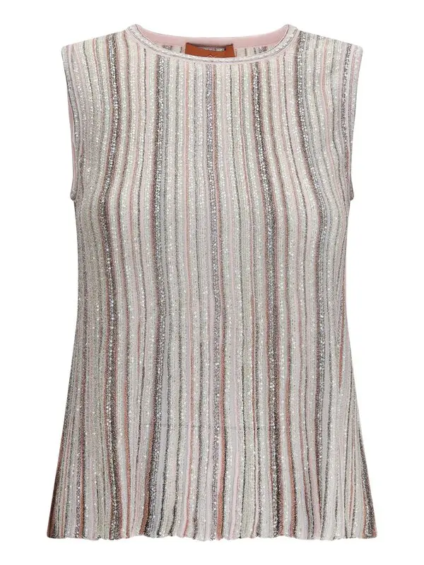 Missoni Sleeveless Ribbed Sequin Top - Multicolor