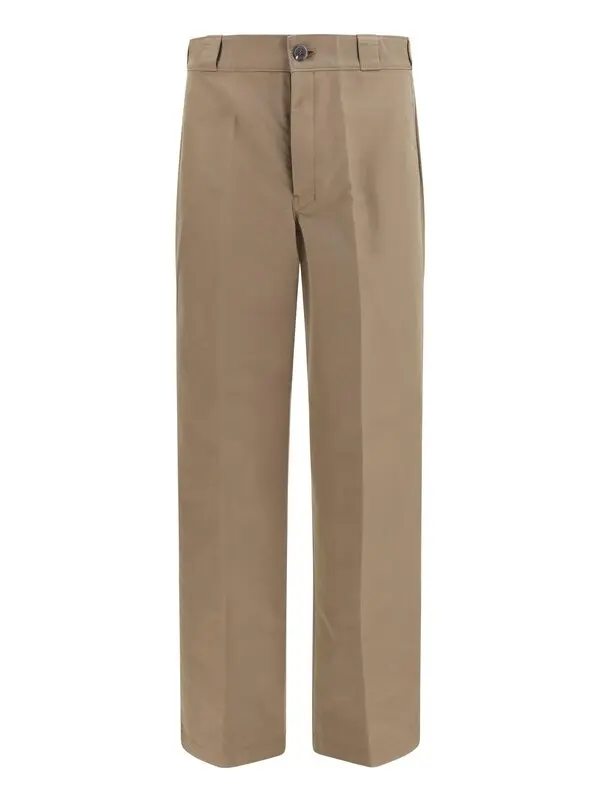 Prada Technical Wide-leg Pants In Canvas - Brown