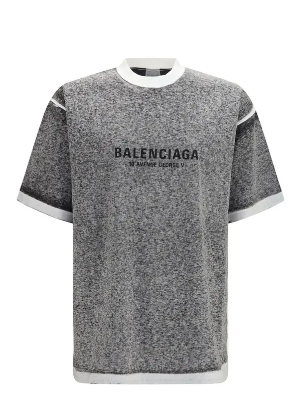 Balenciaga Oversized Mélange T-shirt - Gray