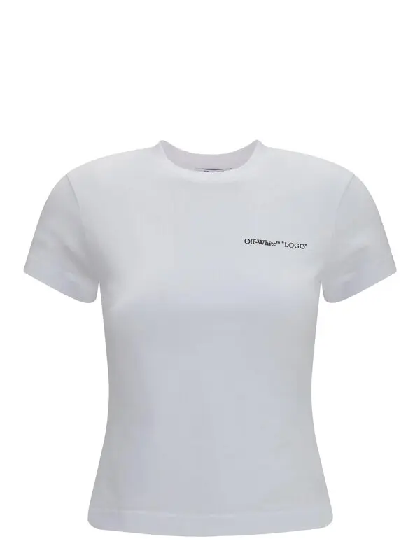 Off-White Slim Fit Printed T-shirt - White
