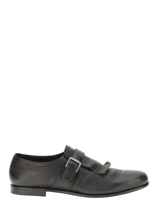 Church's Shanghai Loafers With Houndstooth Wool Inserts - Black