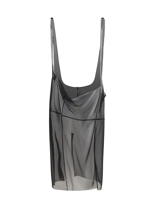 Prada Cigaline Midi Skirt With Suspender Straps - Black