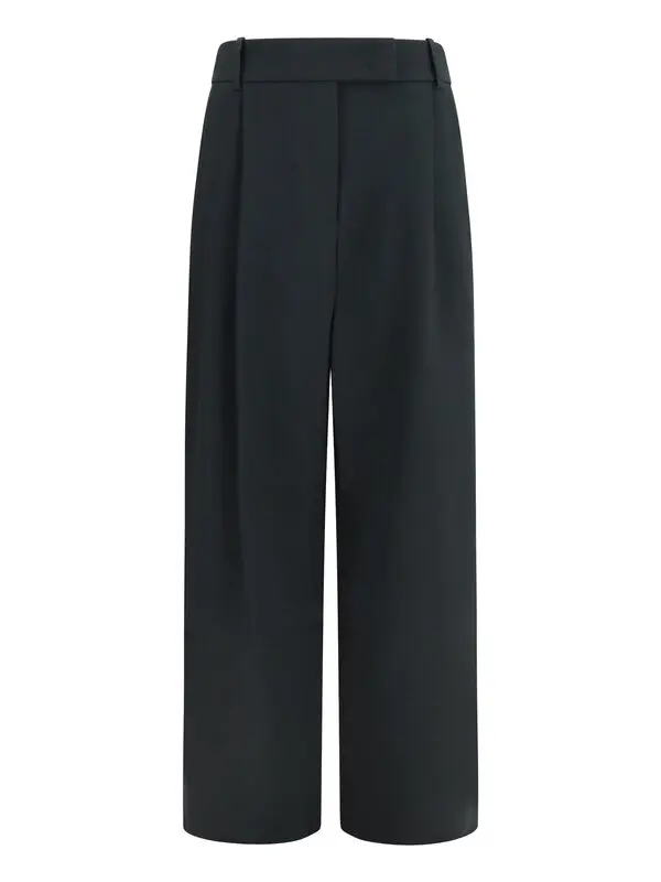 Giorgio Armani High-waisted Wide-leg Tailored Pants - Black
