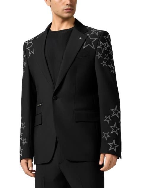 Philipp Plein Blazer Gigolo Fit Stars Studs - Black