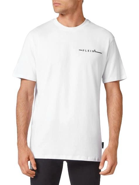 Philipp Plein T-shirt Round Neck Comfort - White/black